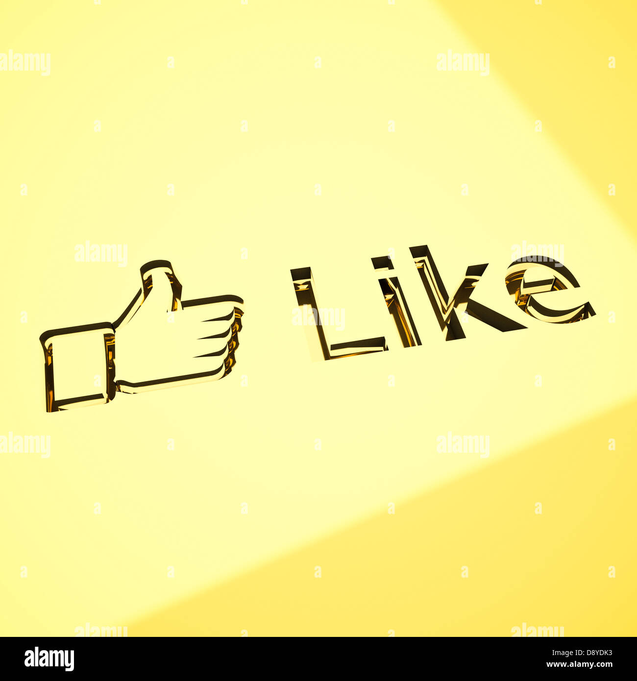 like symbol for marketing, as engraving in 3d renders Stock Photo - Alamy