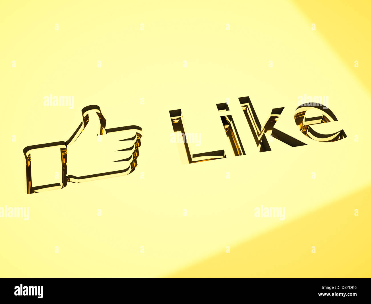 like symbol for marketing, as engraving in 3d renders Stock Photo - Alamy
