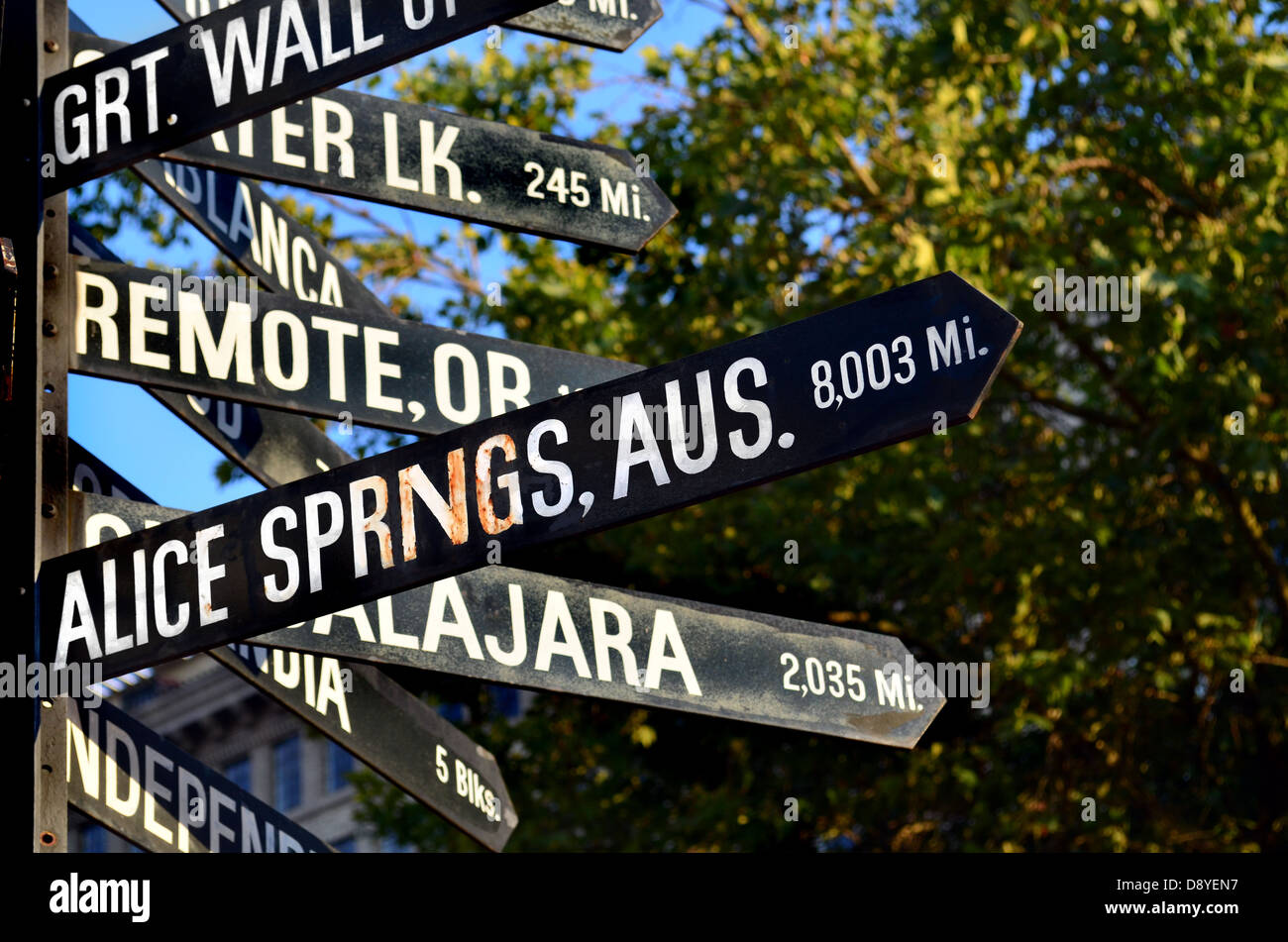 Signs stock image Stock Photo - Alamy
