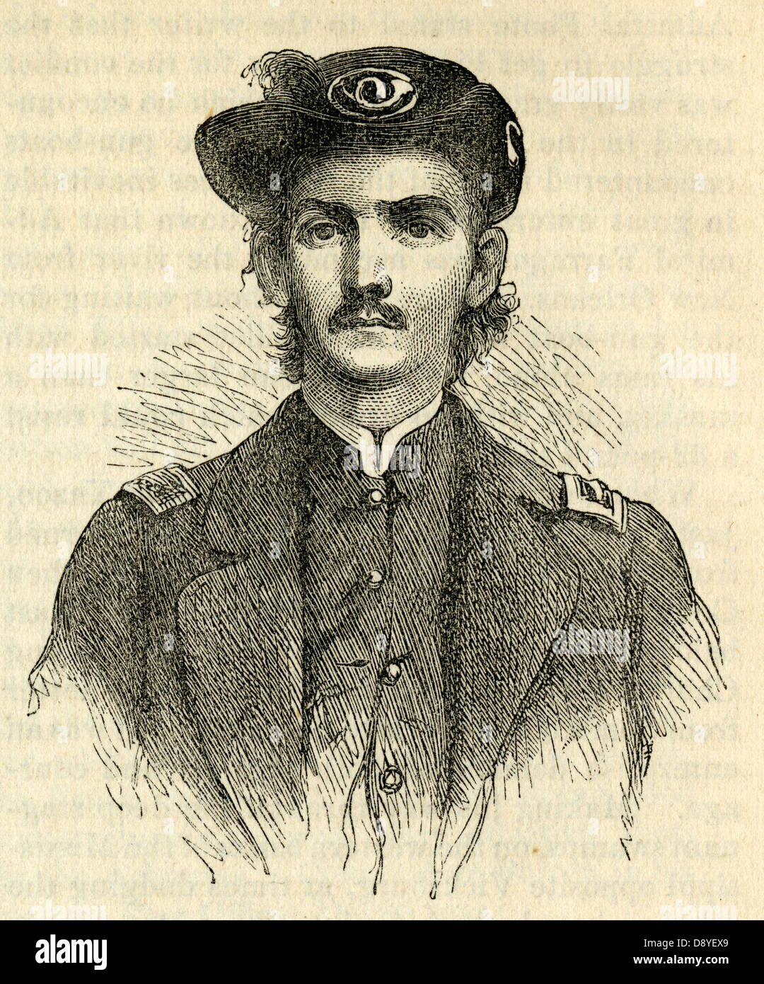 1866 engraving, Charles Rivers Ellet Stock Photo - Alamy