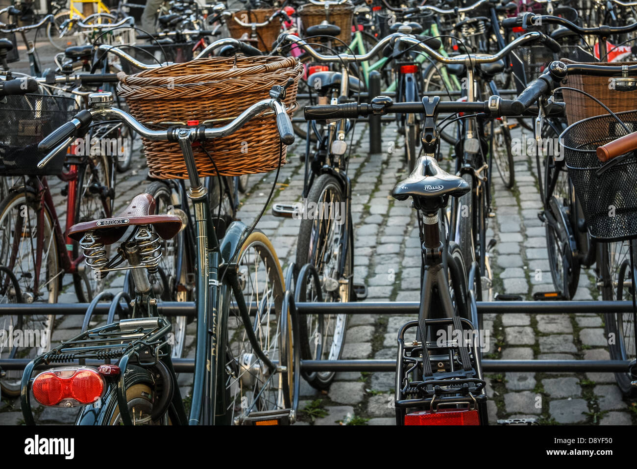 Bicycles in Copenhagen, Denmark Stock Photo - Alamy
