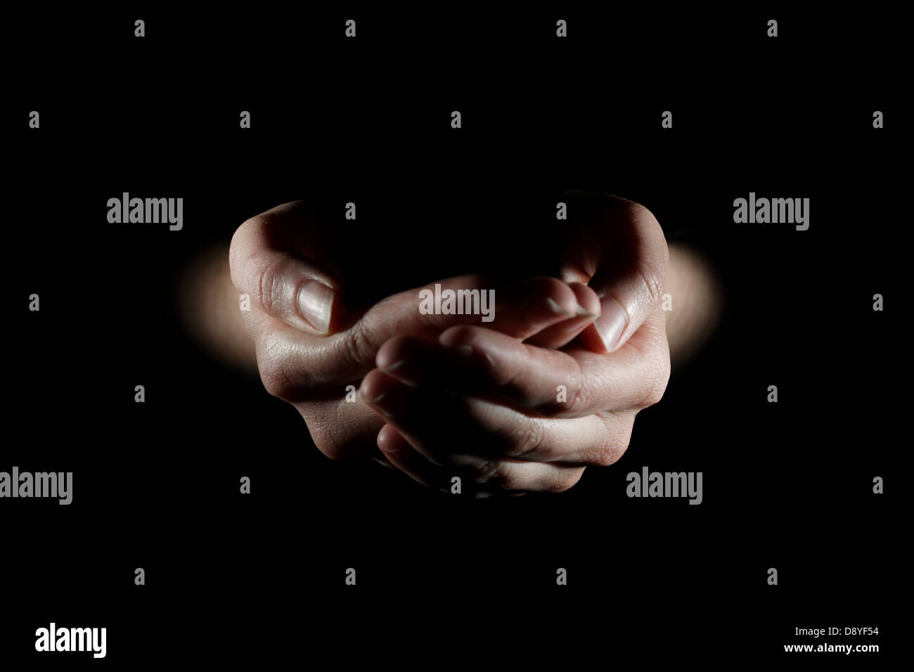 Black white hands held hi-res stock photography and images - Alamy