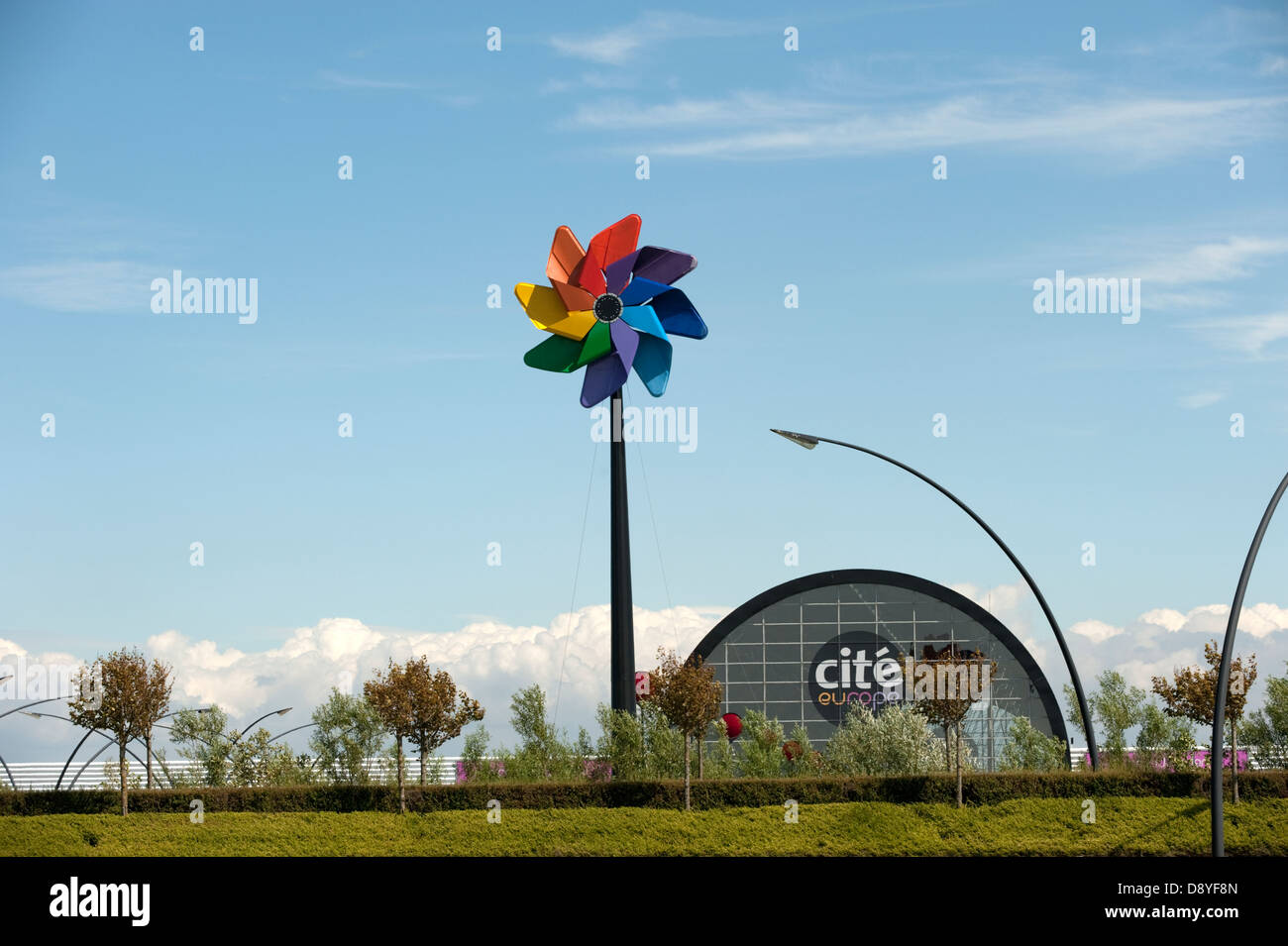 Bright Rainbow Colourful Flower Windmill Stock Photo - Alamy