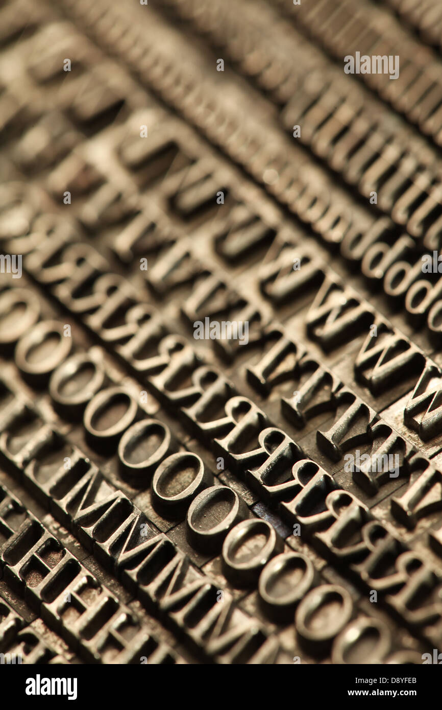 Lead metal alphabet hi-res stock photography and images - Alamy