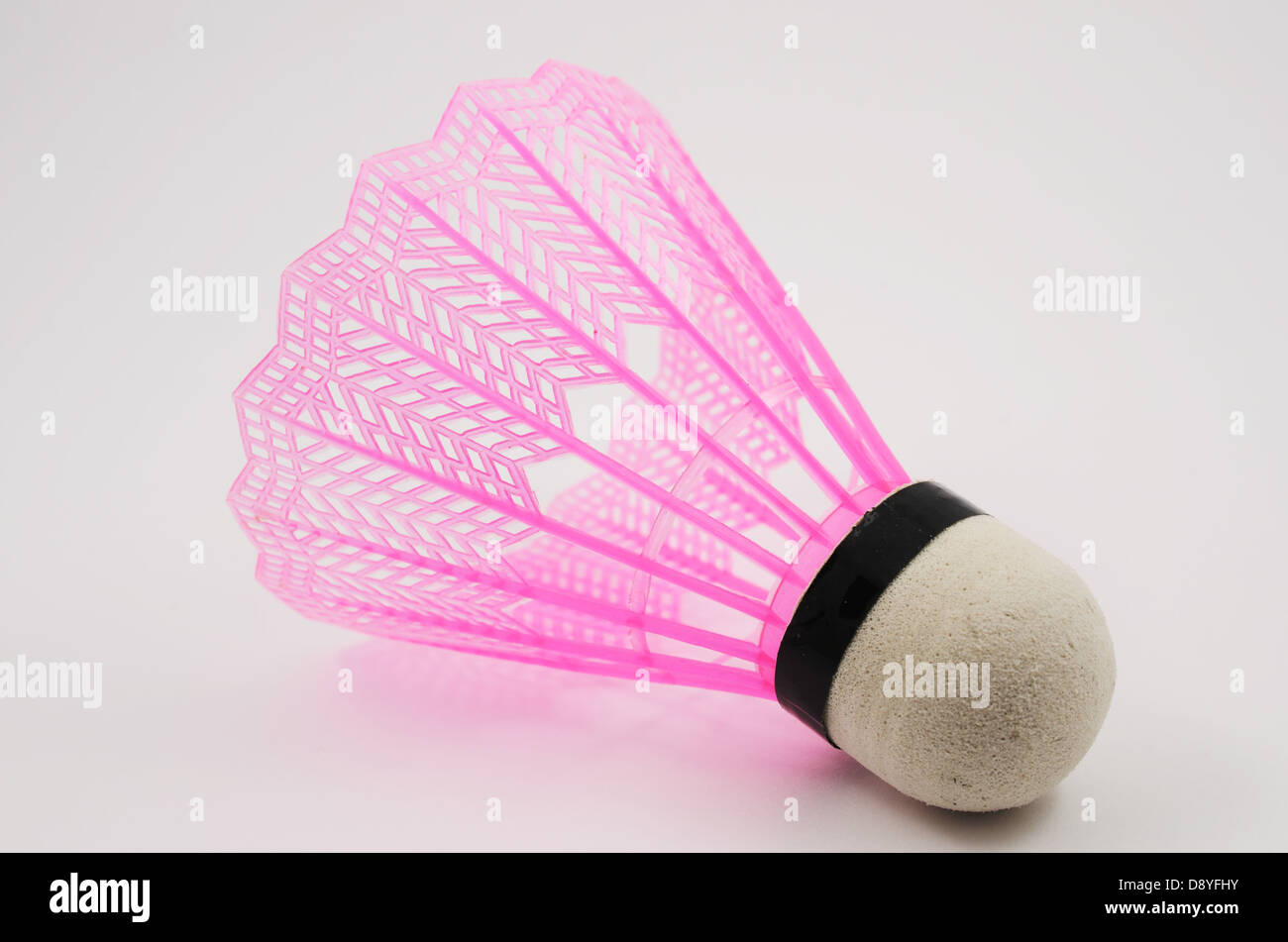 pink badminton shuttlecock on a white background Stock Photo - Alamy
