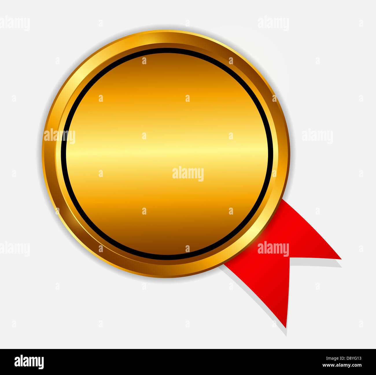 Vector gold sign, label template Stock Photo - Alamy
