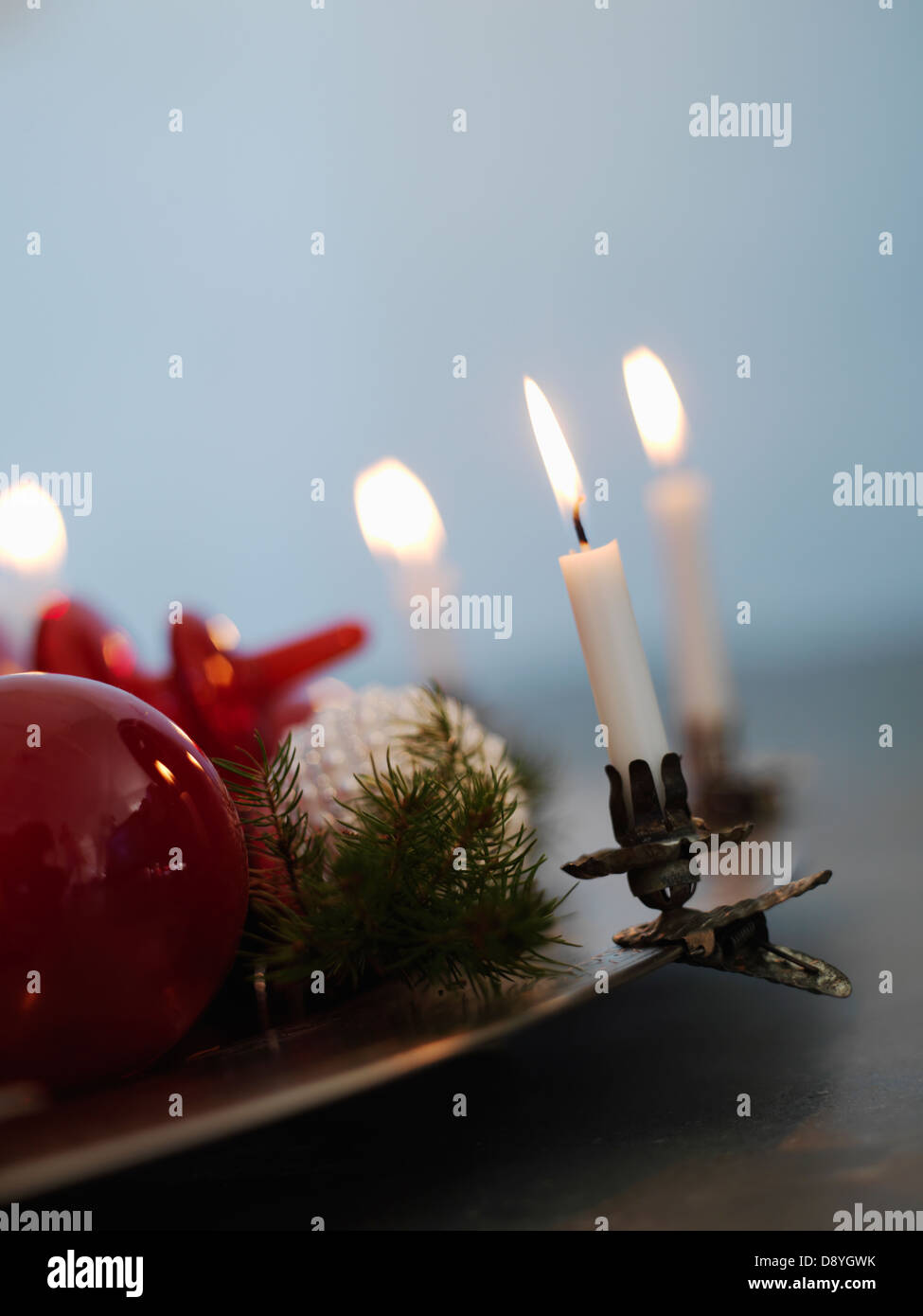 Pot of Christmas flowers, Sweden Stock Photo - Alamy
