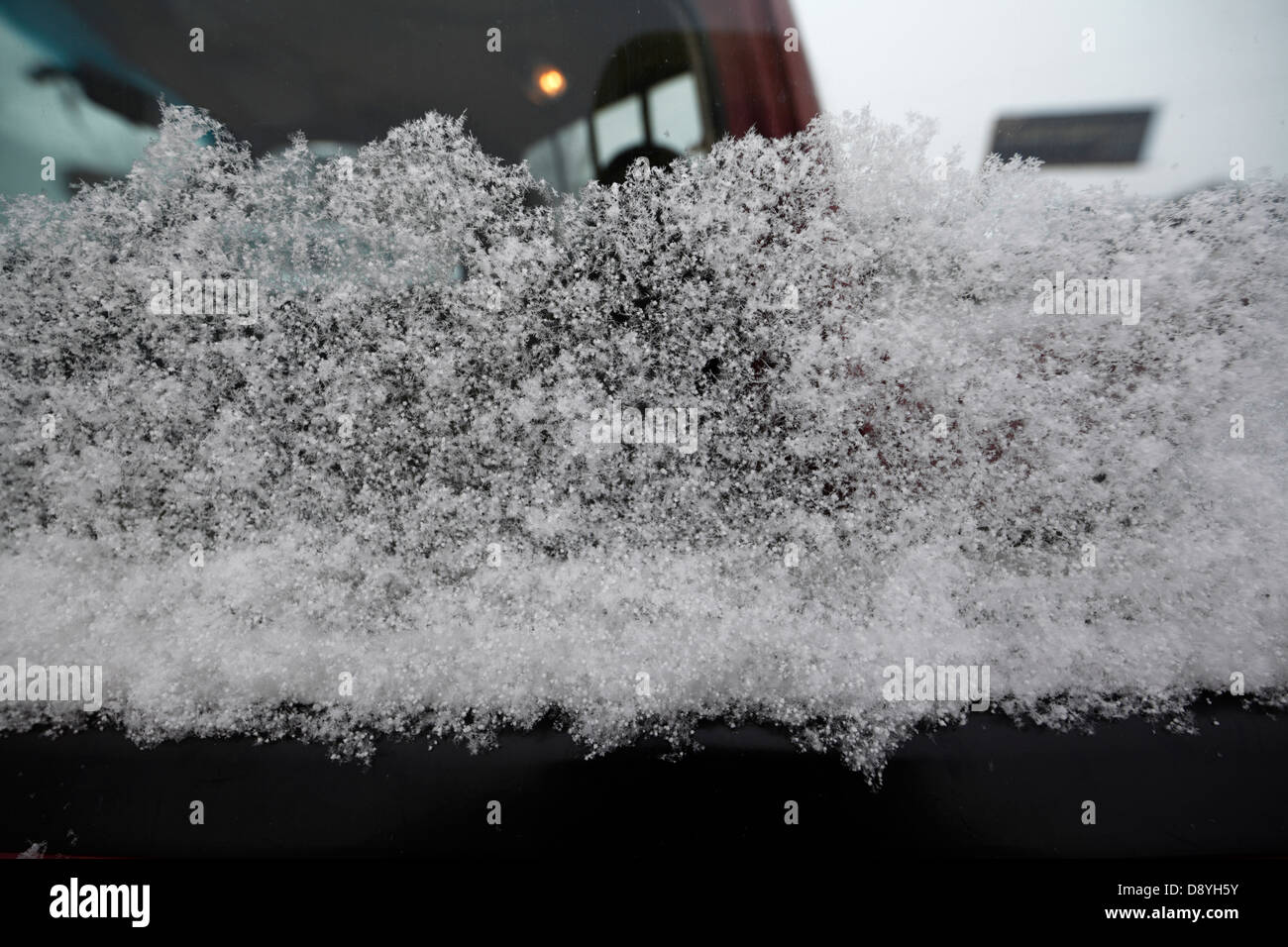 Snow flakes on windshield hi-res stock photography and images - Alamy