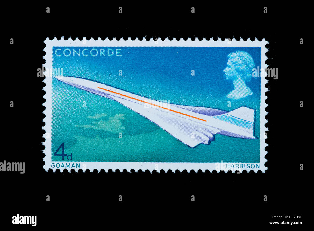 Concorde airplane stamp british hi-res stock photography and images - Alamy