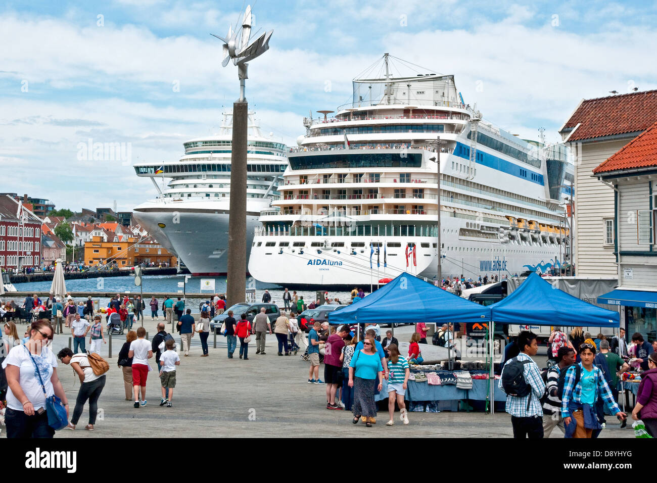 Cruise ships visiting the Norwegian city of Stavanger are able to moor ...