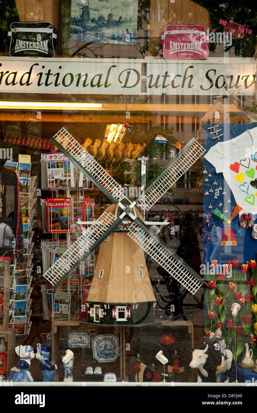 Traditional Dutch Windmill Model Amsterdam Holland Netherlands Europe ...