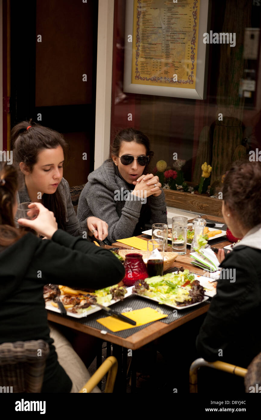 People eating at street cafe Amsterdam Holland Netherlands Europe Stock ...