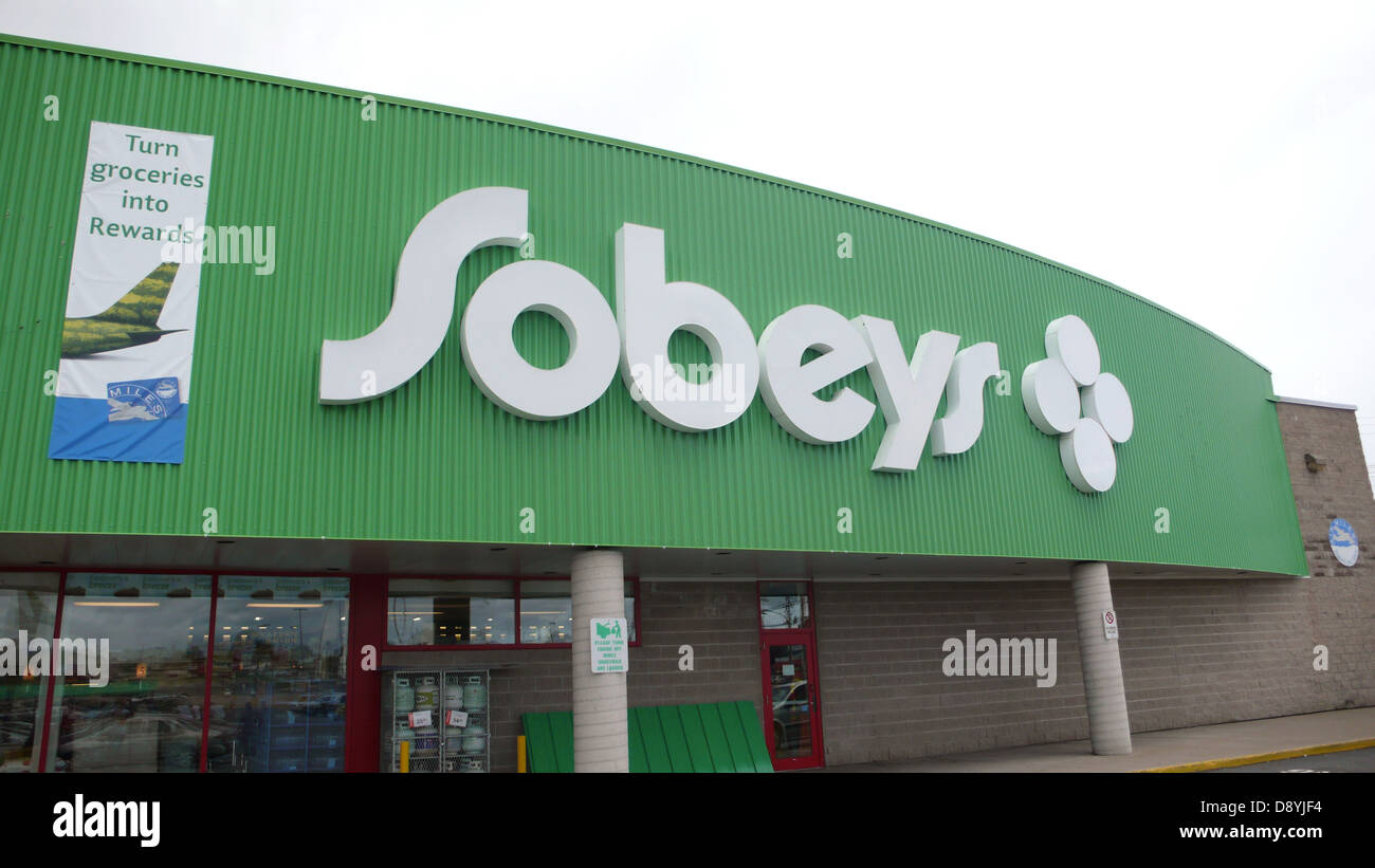 The Sobeys entrance in Sydney, Nova Scotia. This Sobeys store is built ...