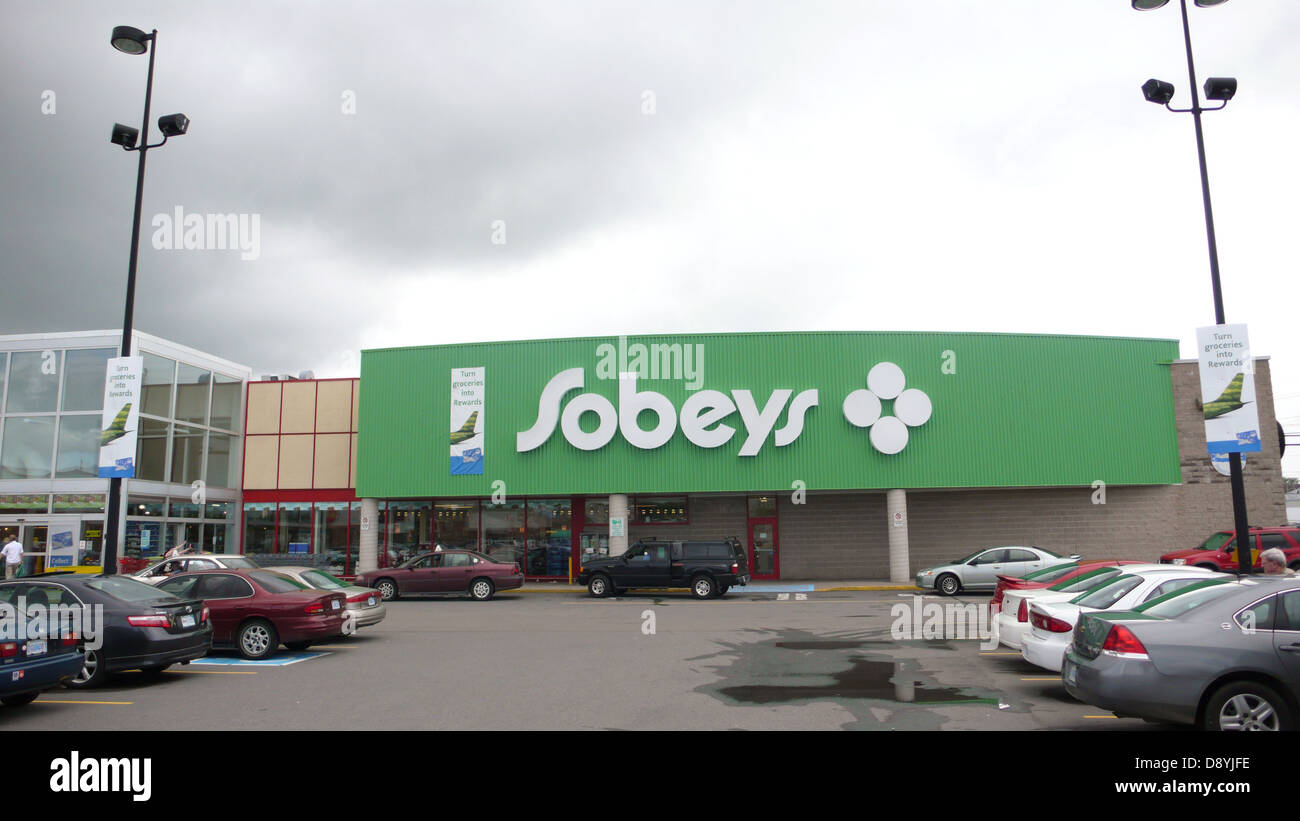 The Sobeys entrance in Sydney, Nova Scotia. This Sobeys store is built ...