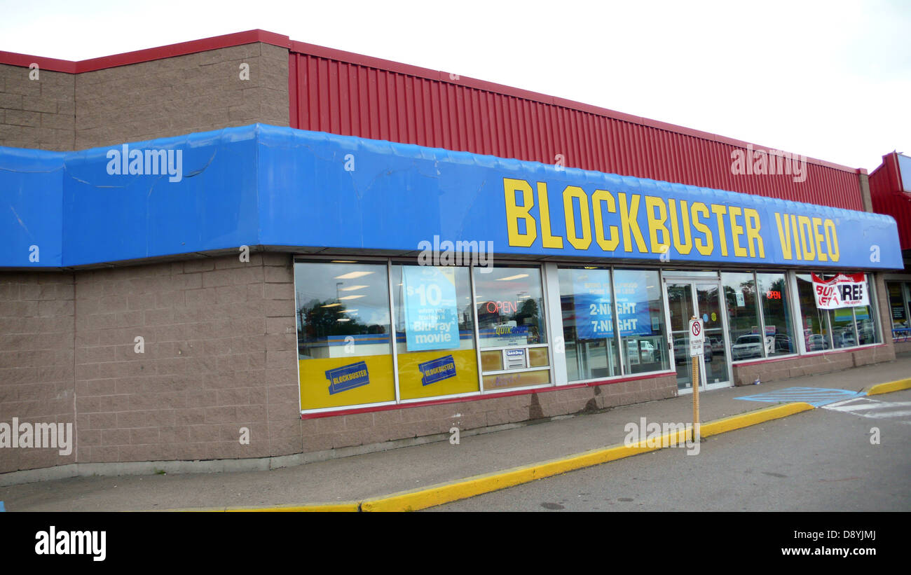Blockbuster Video, located in Sydney, Nova Scotia Stock Photo - Alamy