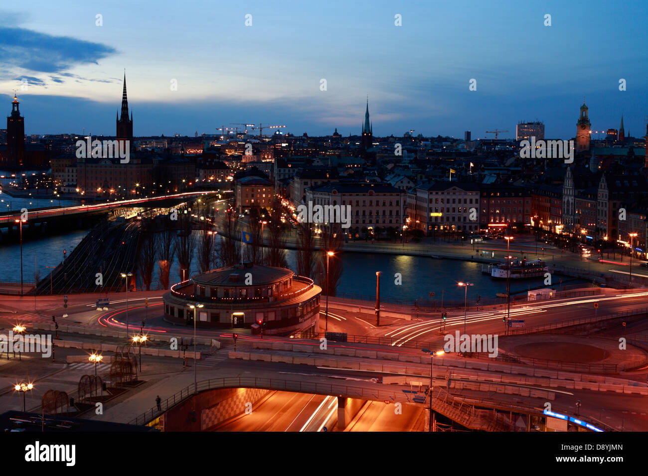 Stockholm by night, Sweden Stock Photo - Alamy