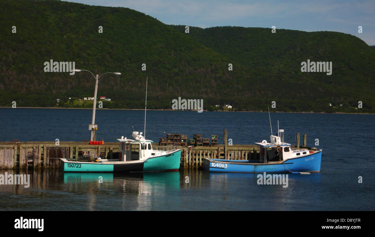 A small wharf that hosts some local lobster fishing boats along Cape ...