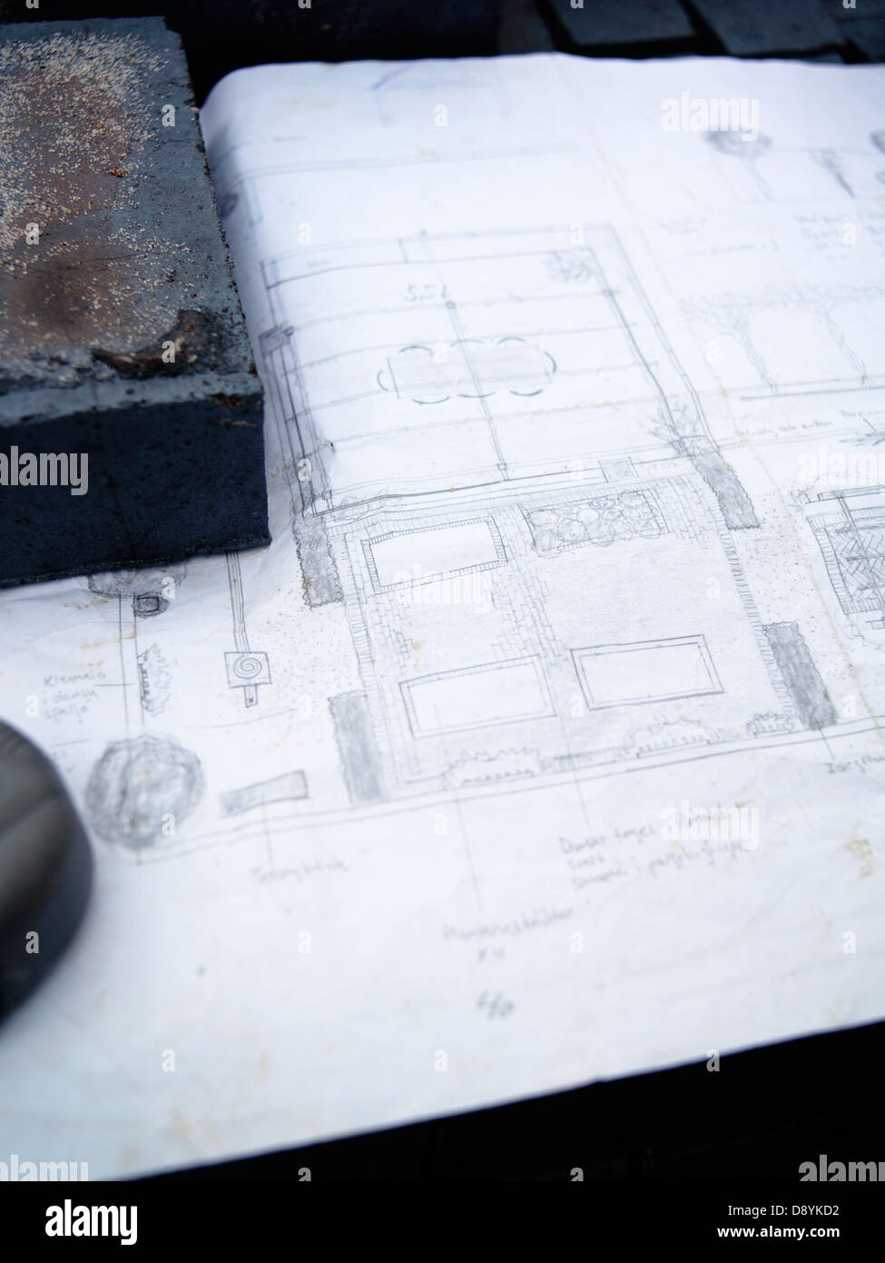 A house construction plan, Sweden Stock Photo - Alamy