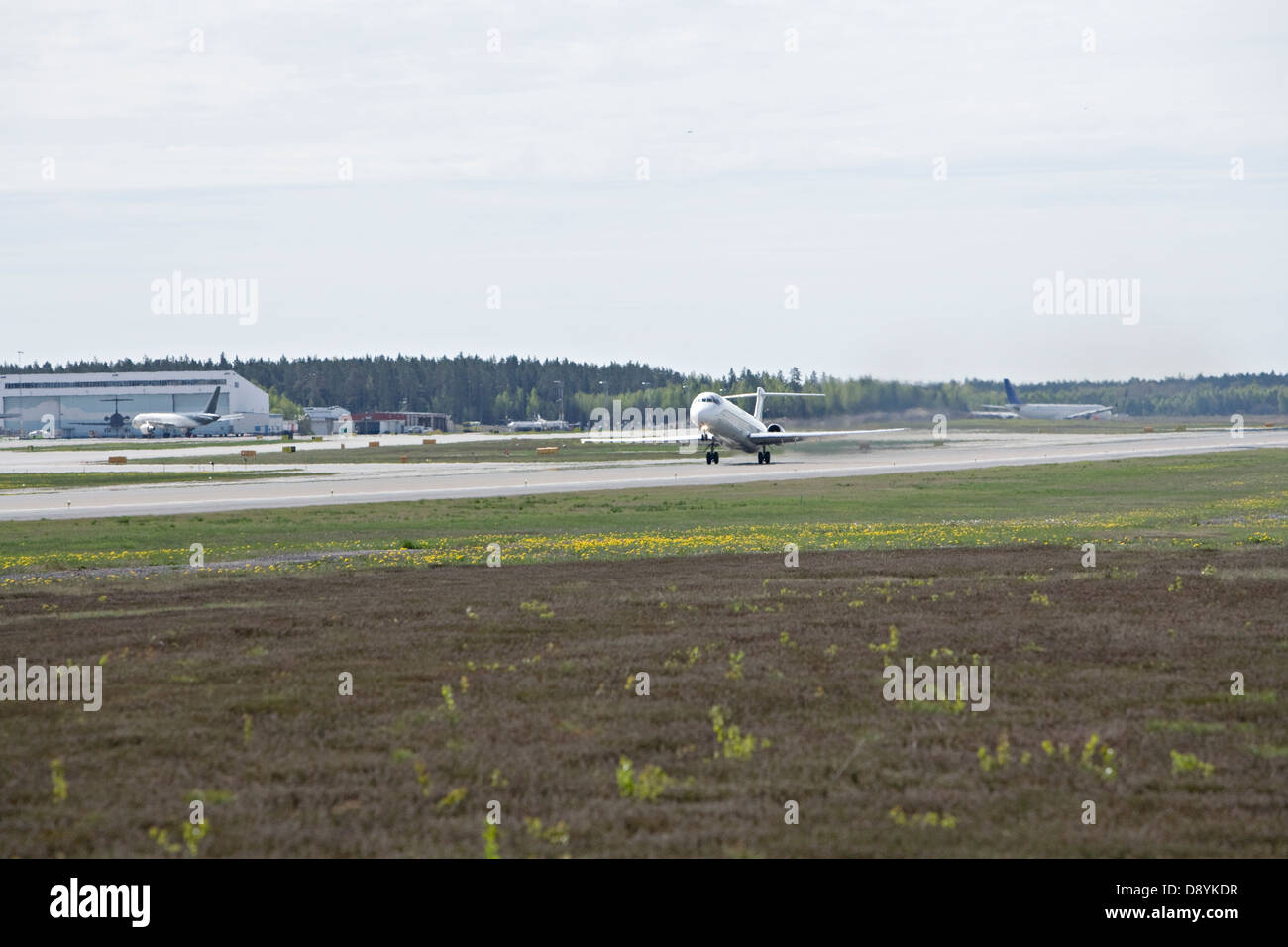An aeroplane departuring, Sweden Stock Photo - Alamy