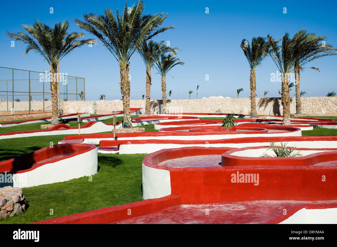 Miniature golf course and palmtrees, Egypt Stock Photo - Alamy