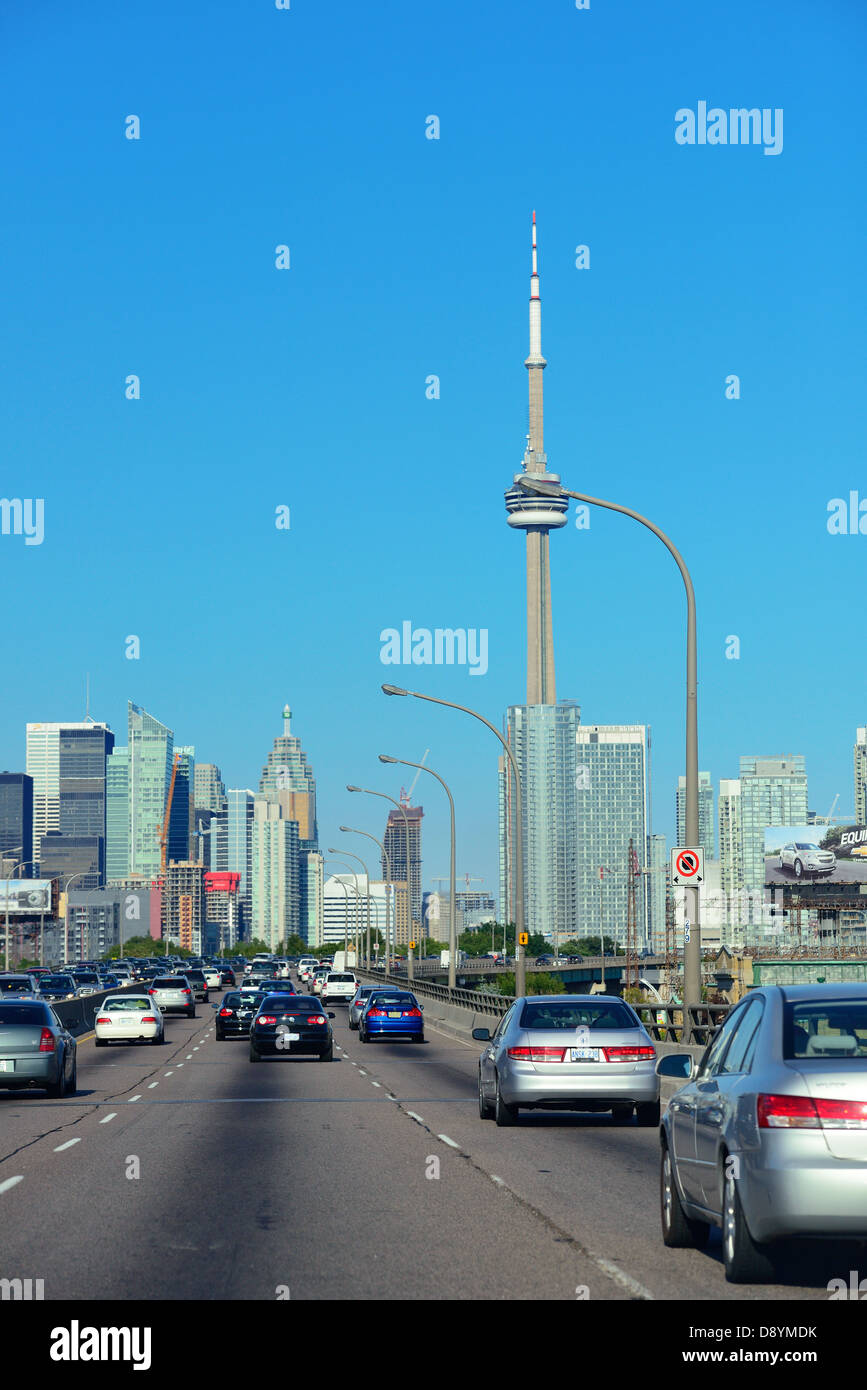Toronto highway with cityscape Stock Photo - Alamy