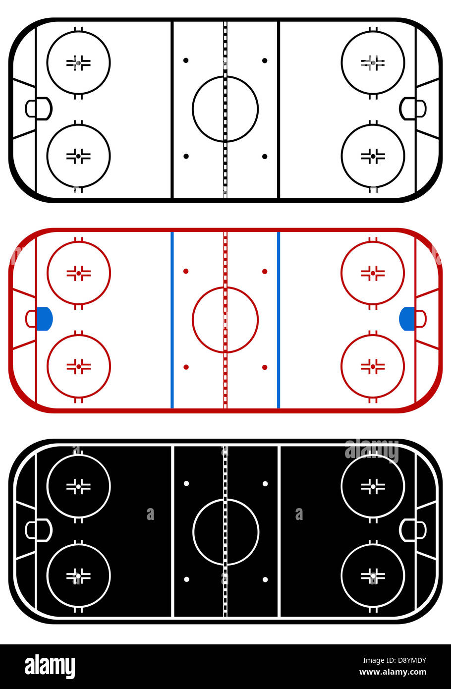 Ice Hockey Field Stock Photo - Alamy