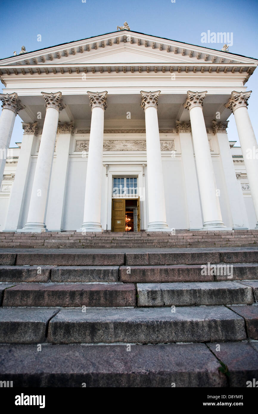 The facade and the front colonnade of the cathedral hi-res stock ...