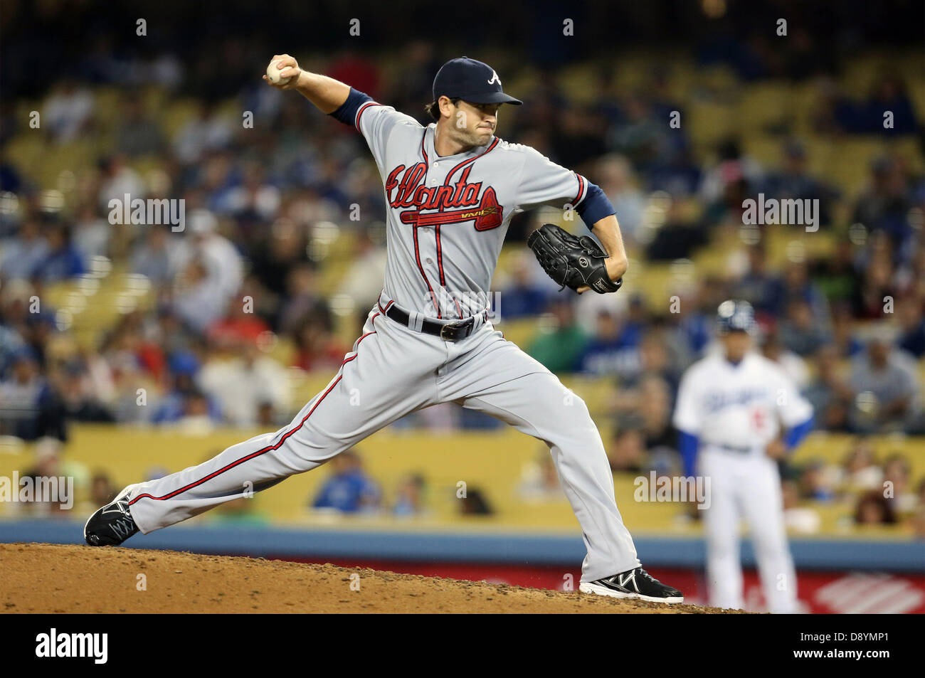 Los Angeles, California, USA. 6th June 2013. Atlanta Braves relief ...