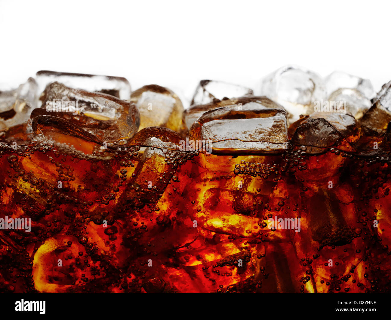 Cola with ice Stock Photo - Alamy