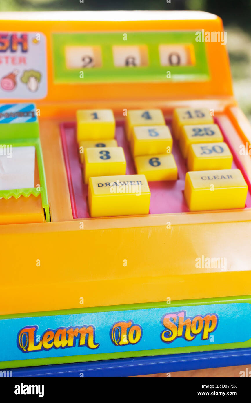 Toy till, close-up Stock Photo - Alamy