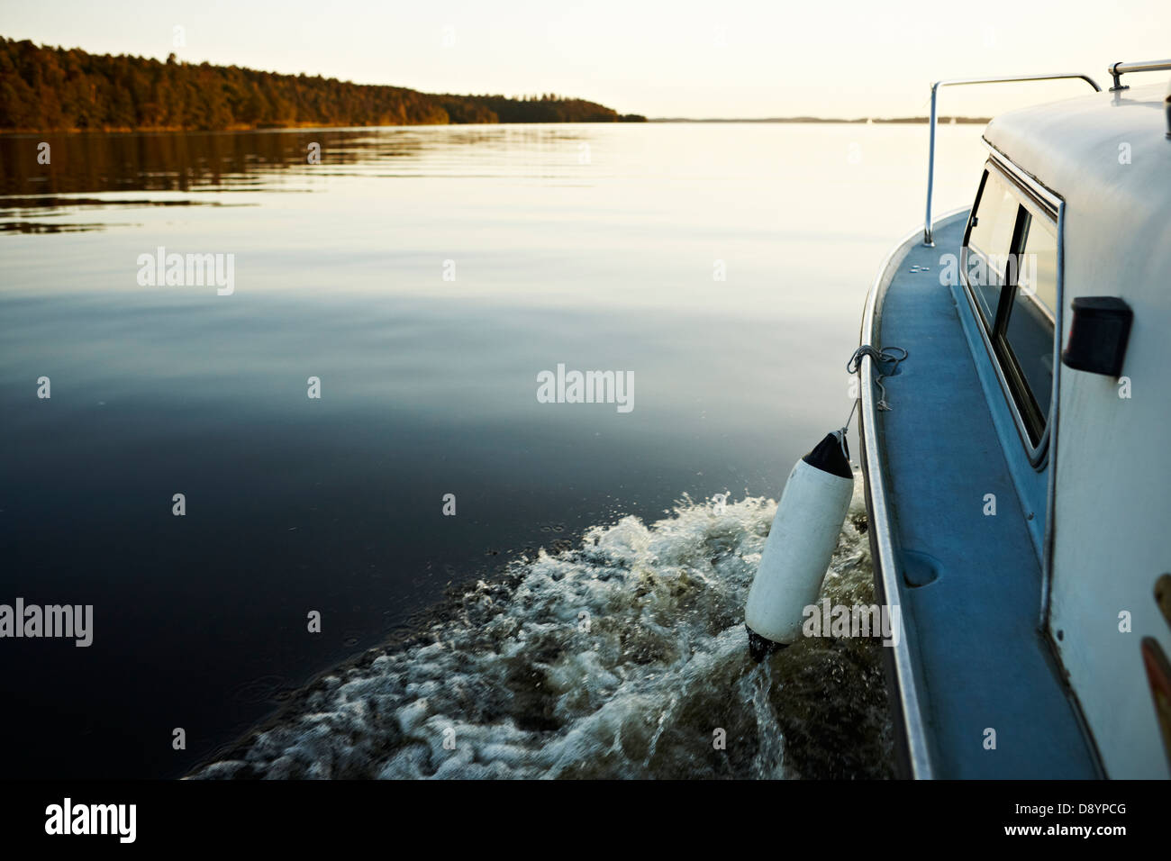 Boat moving in sea Stock Photo - Alamy