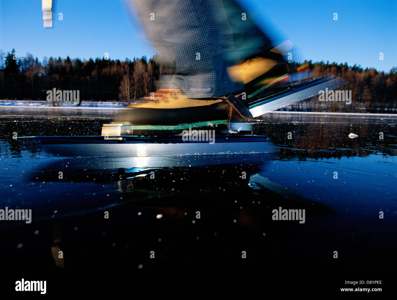 Long-distance skates on ice Stock Photo - Alamy