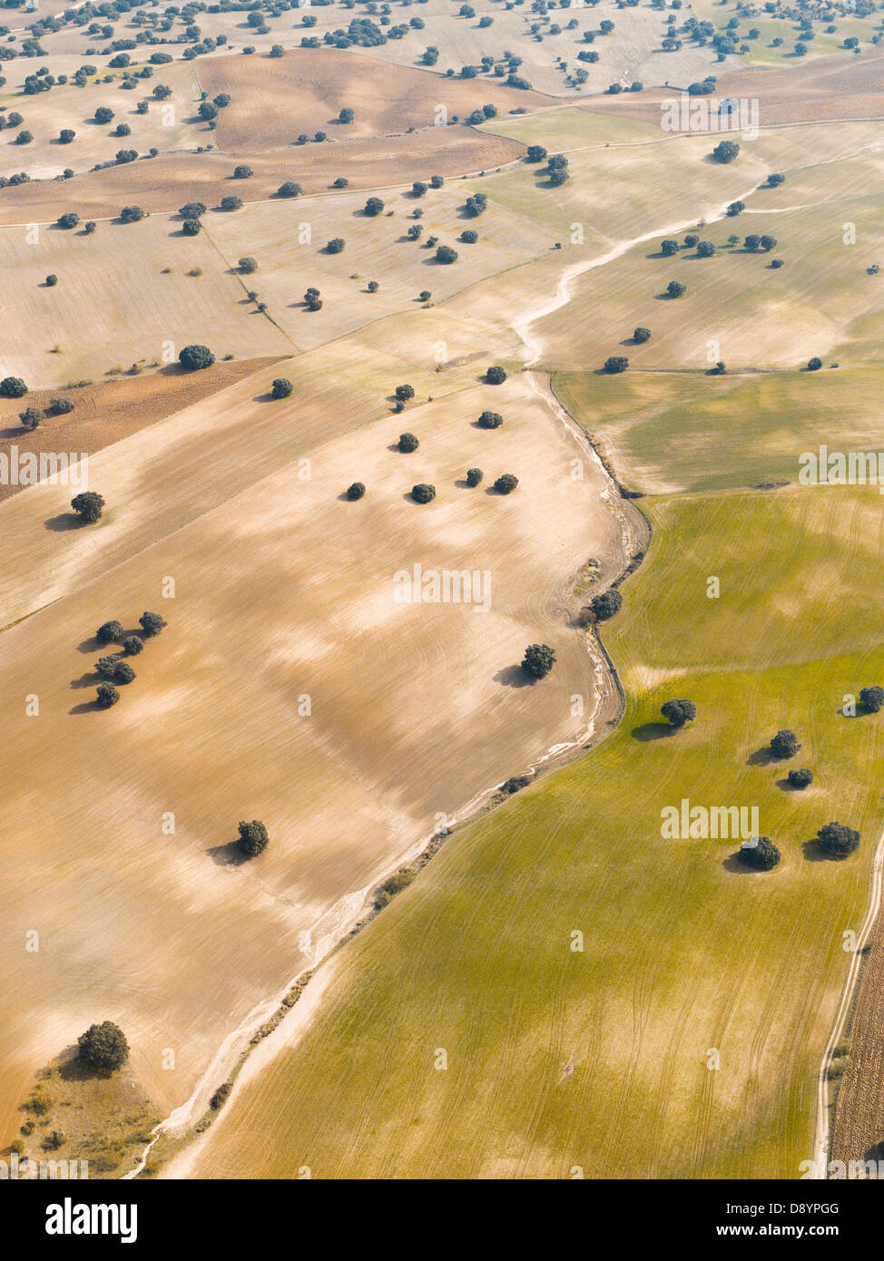 Aerial photography over fields Stock Photo - Alamy