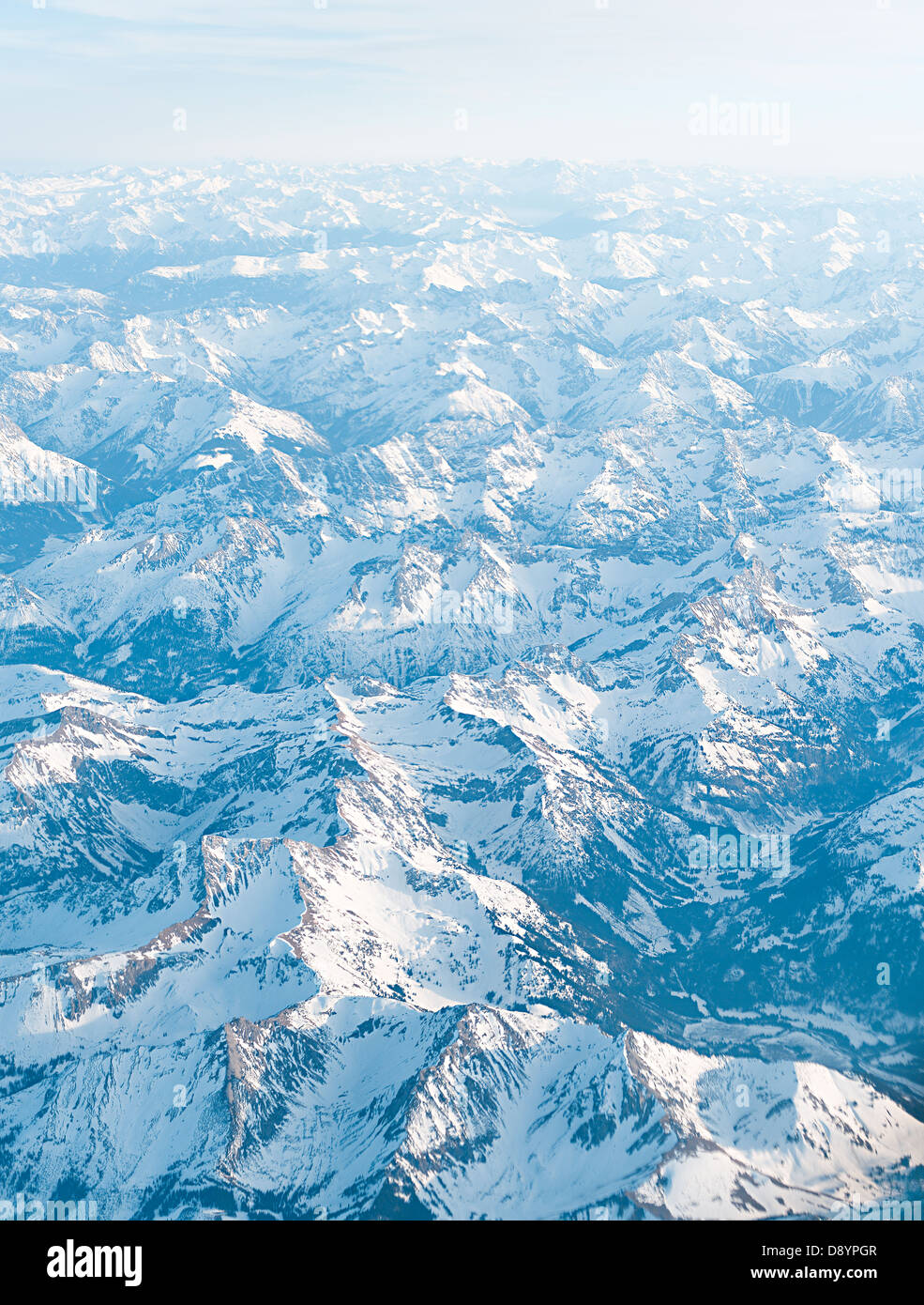 Aerial photography over mountain chain Stock Photo - Alamy