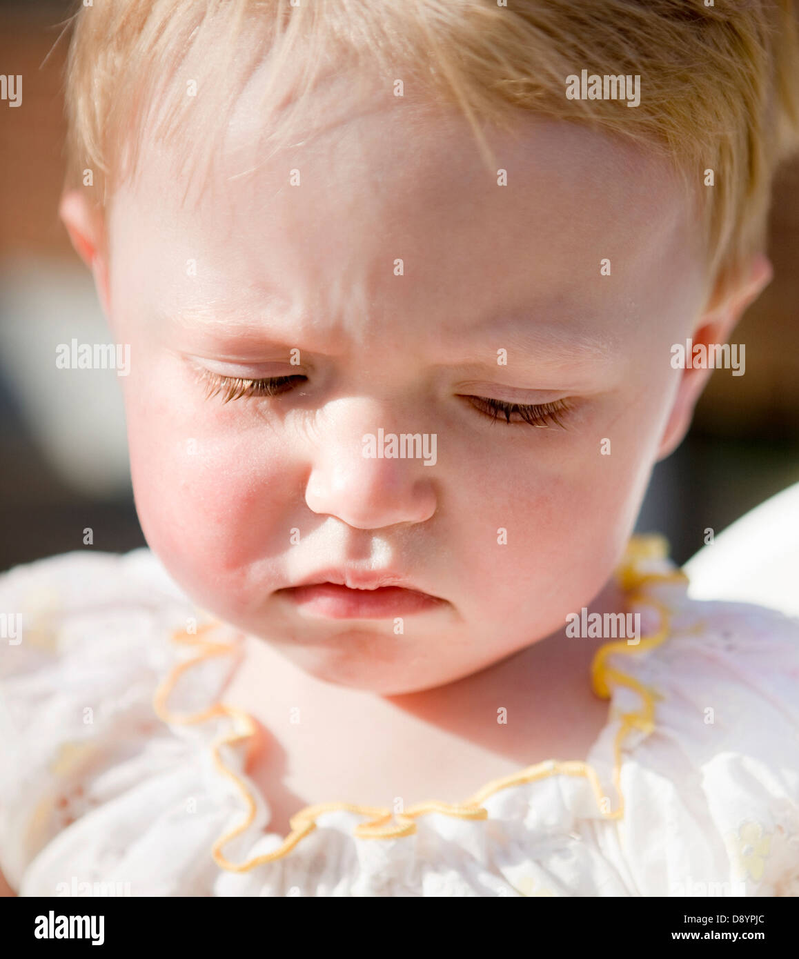 Girl sulking, close-up Stock Photo - Alamy