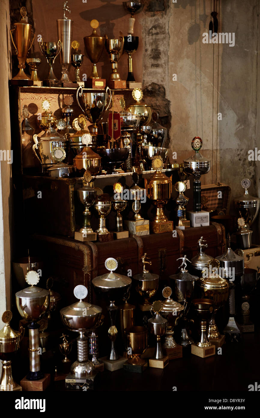 Exhibition of various types of trophies Stock Photo - Alamy