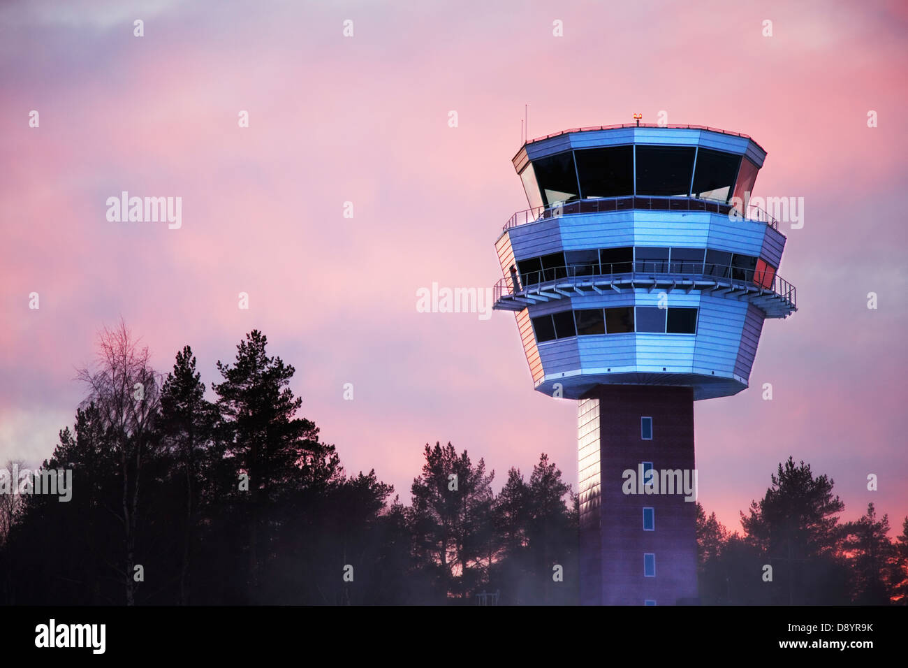 Air traffic control tower silhouette hi-res stock photography and ...