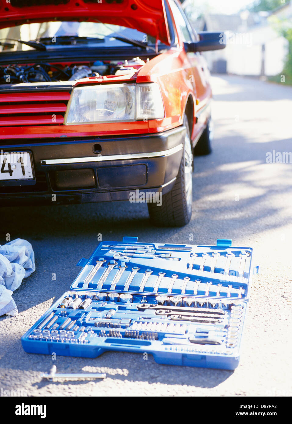 Car getting repaired Stock Photo - Alamy