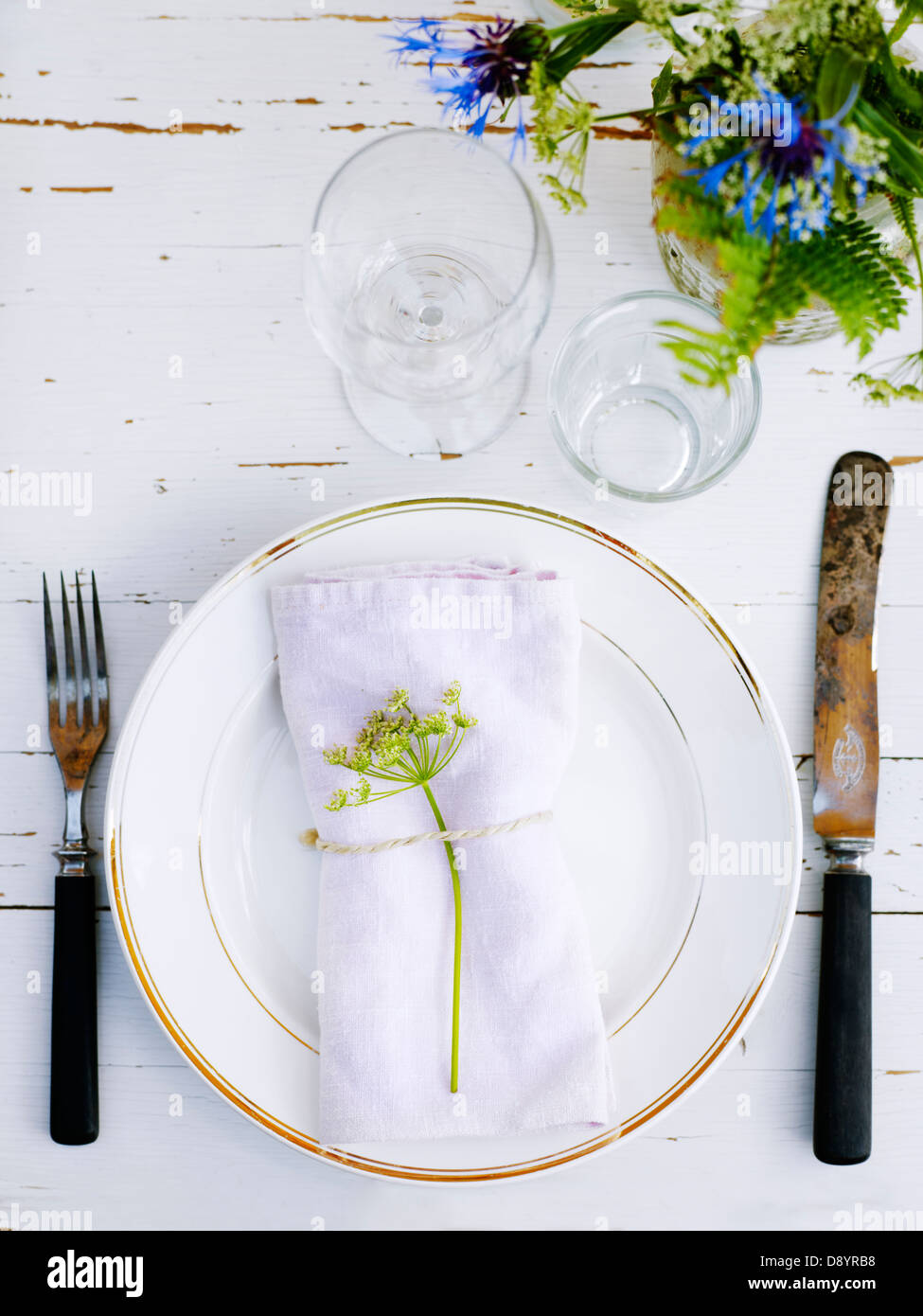 Envelope on plate Stock Photo - Alamy