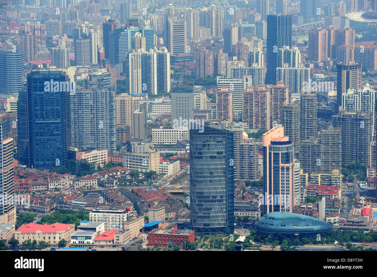 Shanghai city skyline aerial hi-res stock photography and images - Alamy