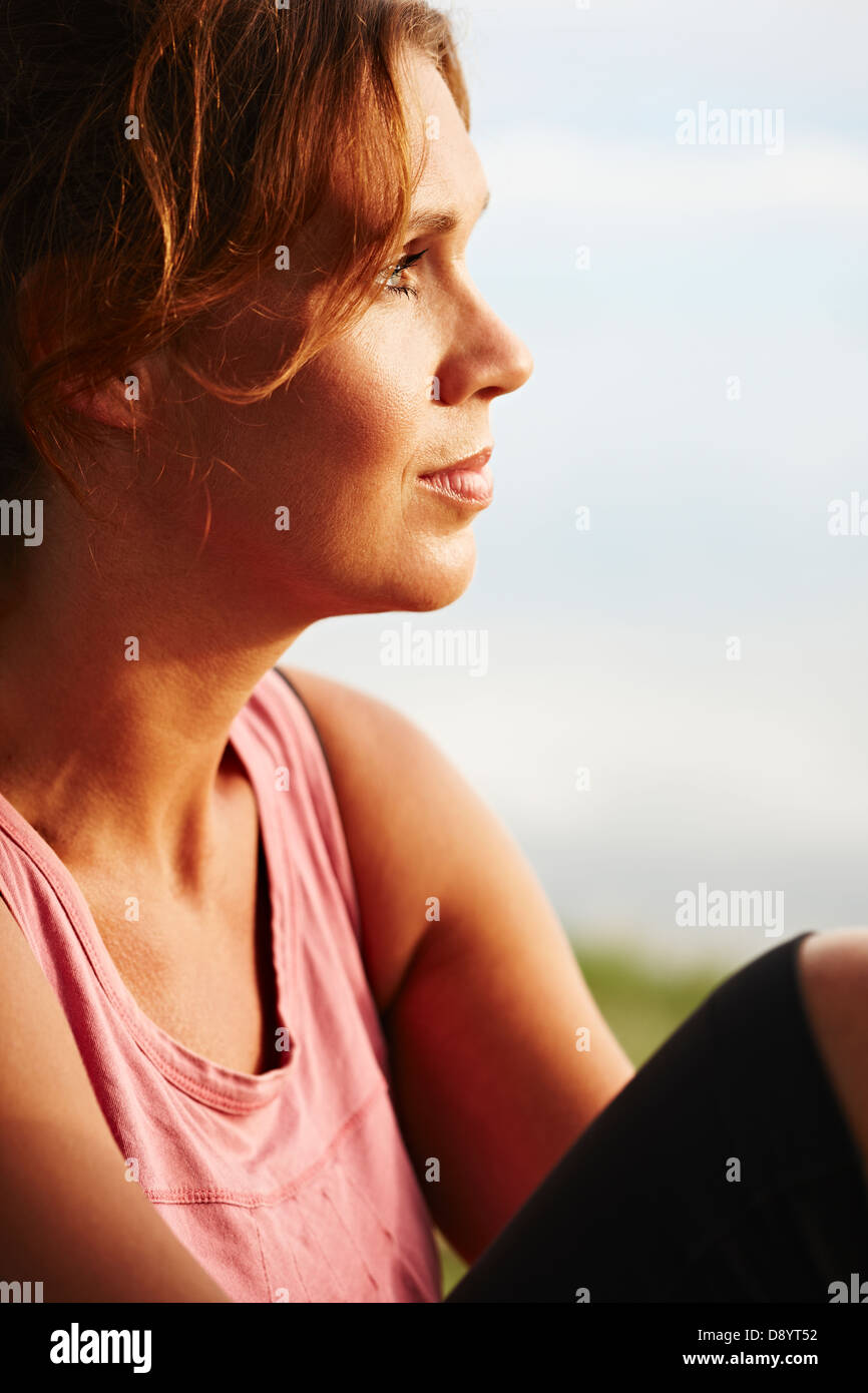 Portrait of mid adult woman Stock Photo - Alamy