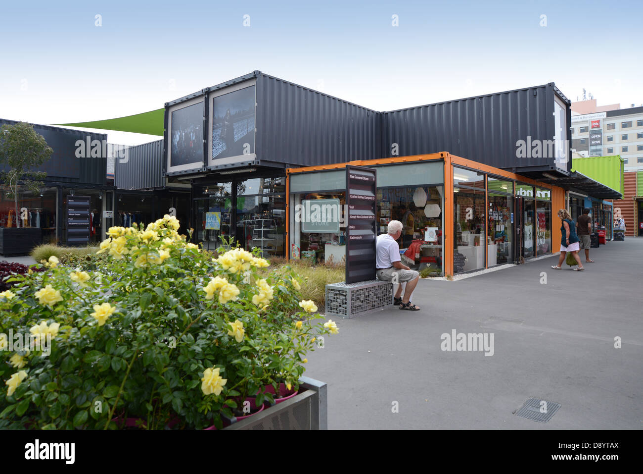 A temporary arrangement of shipping containers is the new shopping ...