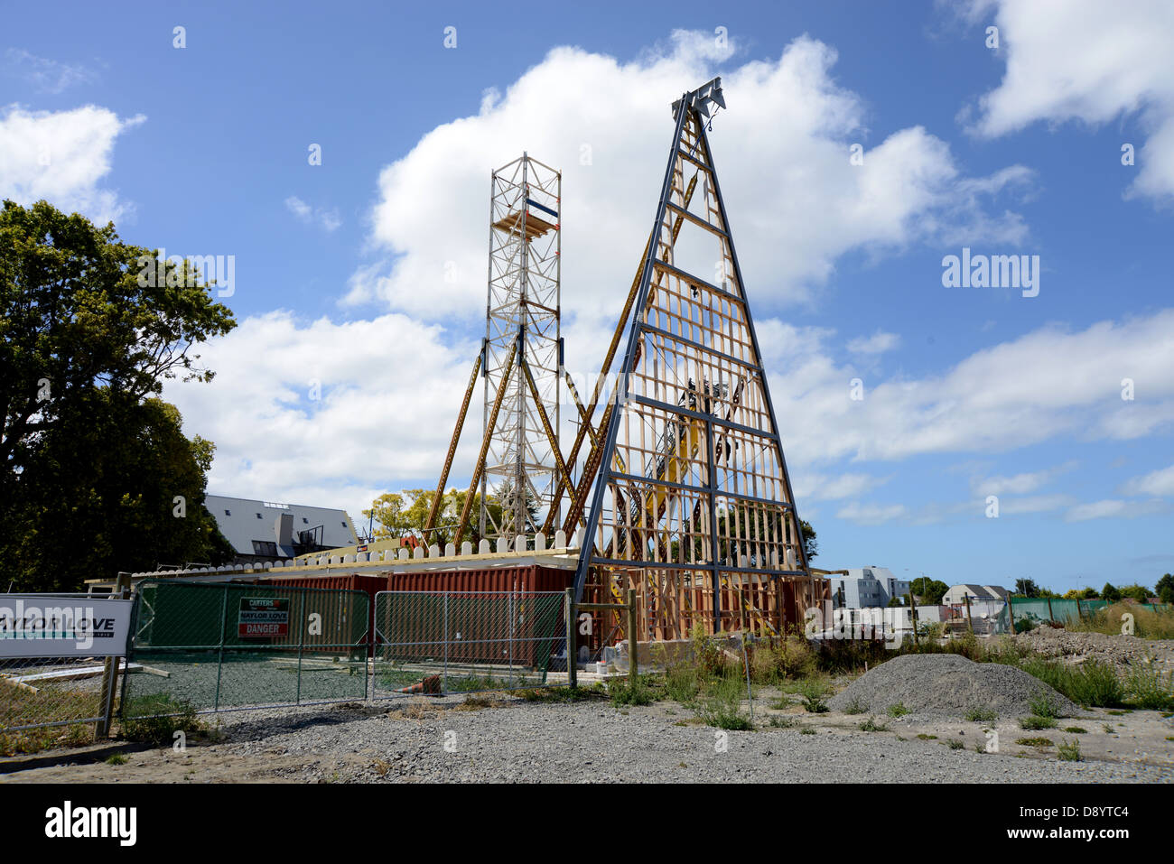 The temporary cathedral being constructed in Christchurch NZ following ...