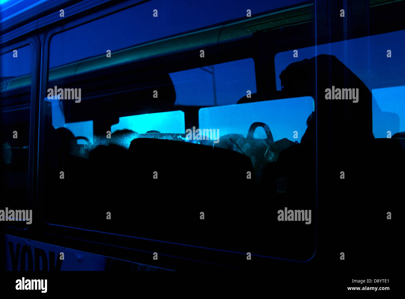 Bus journey, New York Stock Photo - Alamy