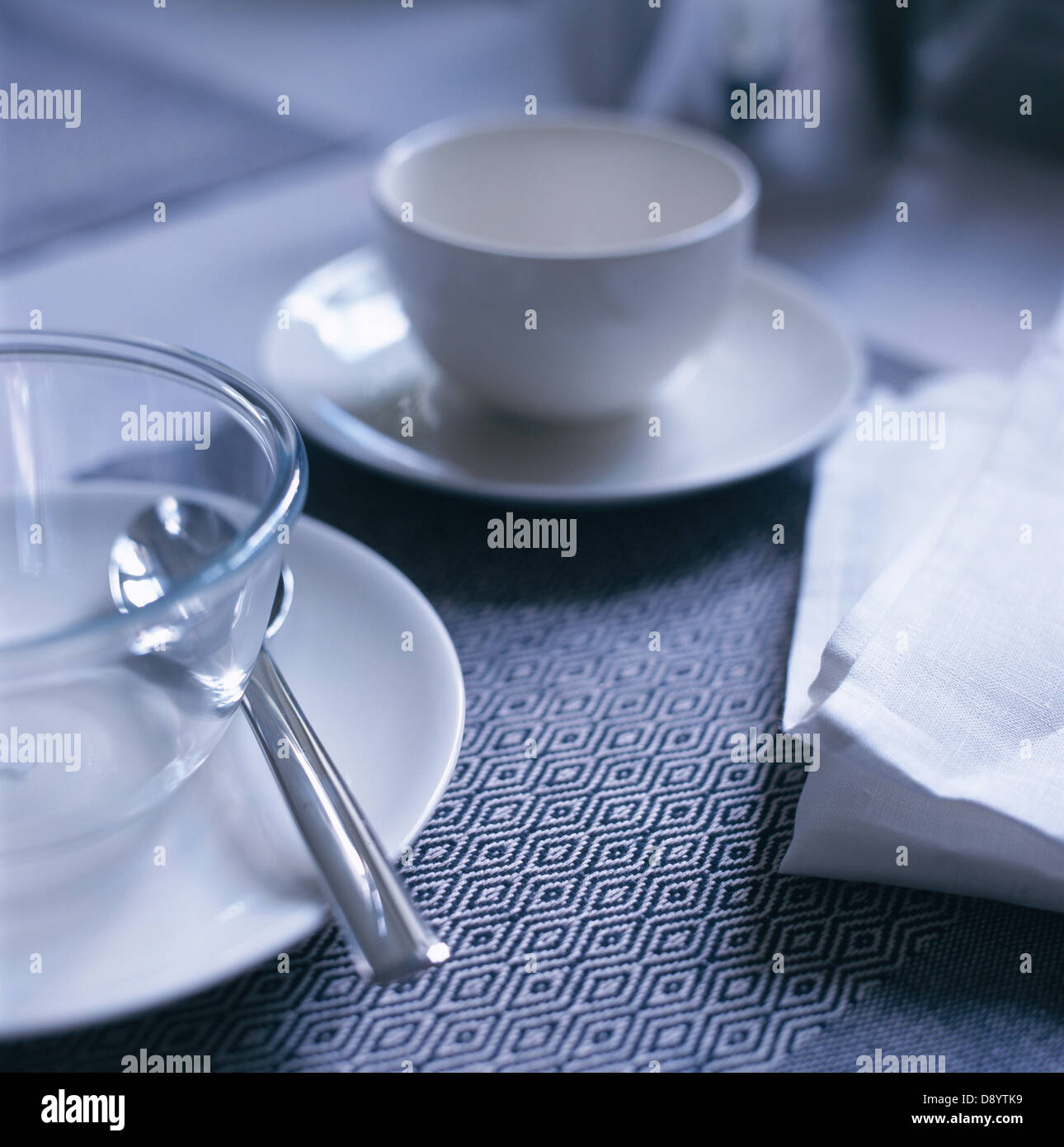 A set table, close-up Stock Photo - Alamy