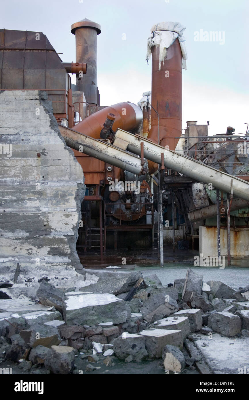 Decayed industrial buildings, Iceland Stock Photo - Alamy