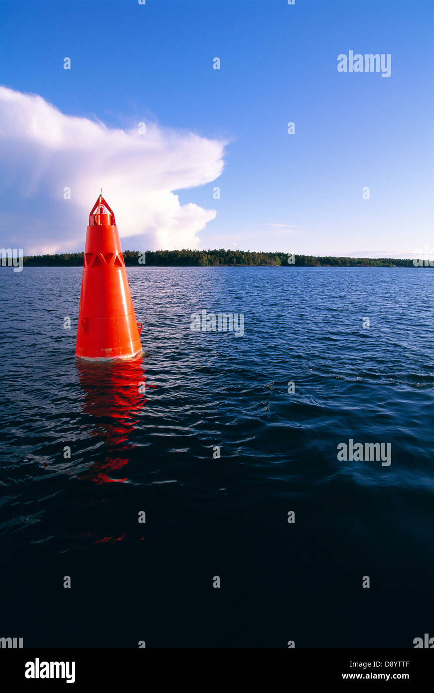 A navigation mark in the archipelago Stock Photo - Alamy