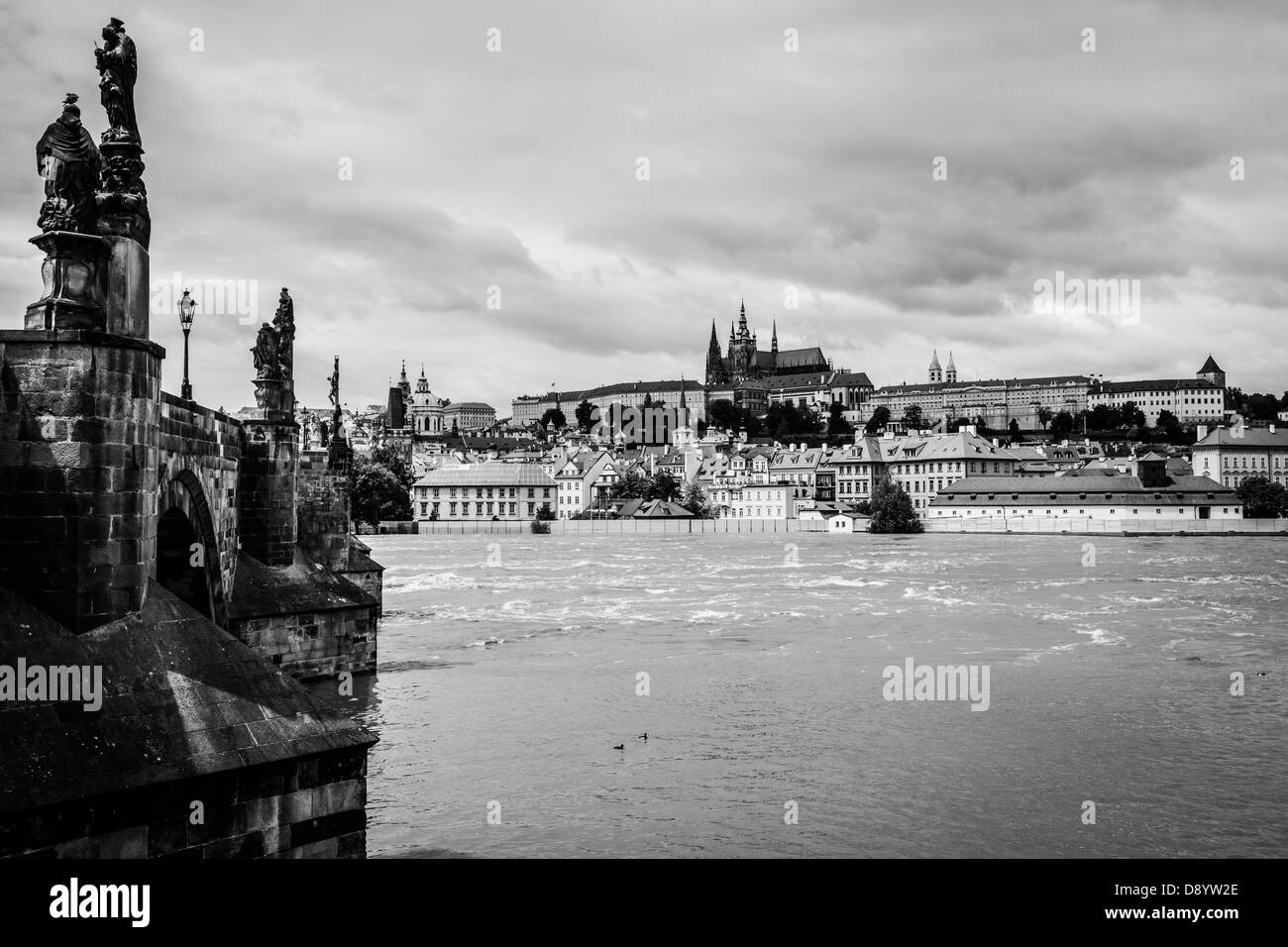 Prague, floods, Vltava Stock Photo - Alamy