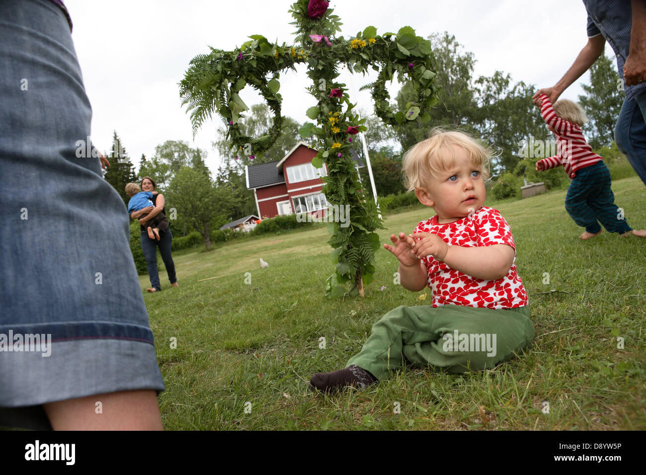 Midsummer party, Sweden Stock Photo - Alamy