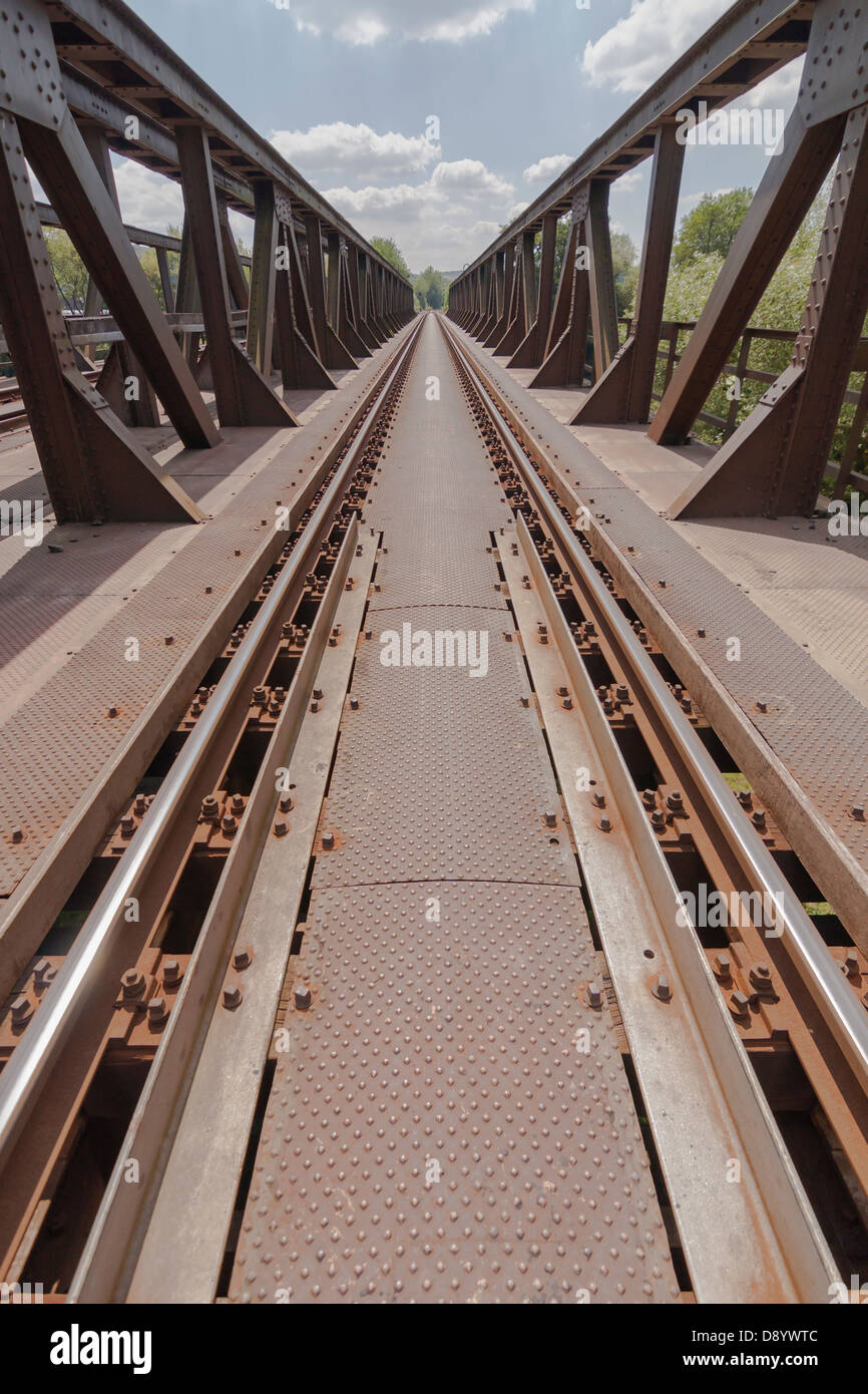 Rusty railway bridge Stock Photo - Alamy